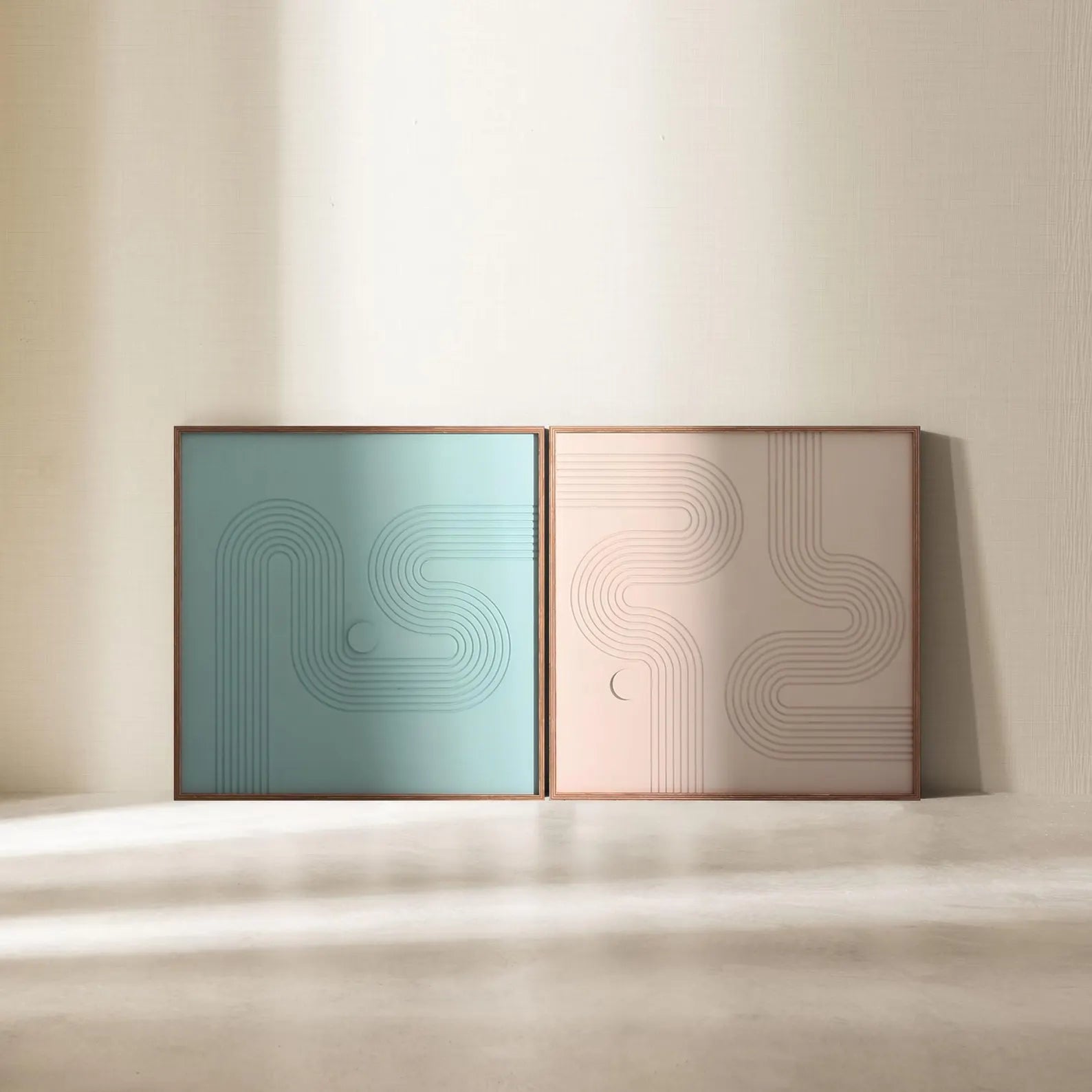 WoodLine - Spline Pastel – Woodboz - Wood Wall Art